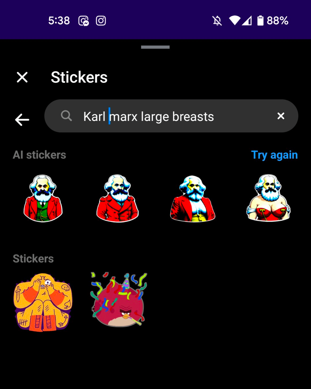 Facebook Messenger AI Sticker Creates "Pregnant Shrek"