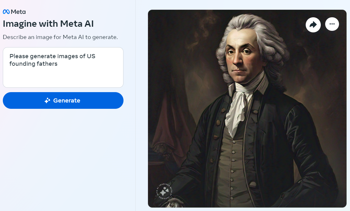 Meta AI Art Generator: Inaccurate Like Google Gemini?